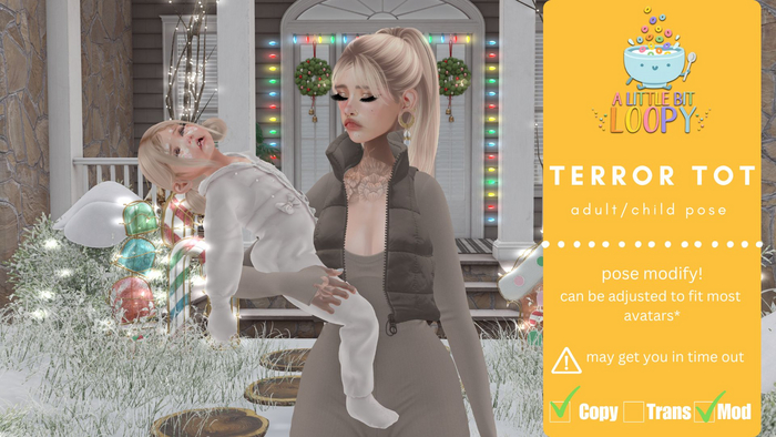 Second Life Marketplace - A Little Bit Loopy ~ Terror Tot Pose